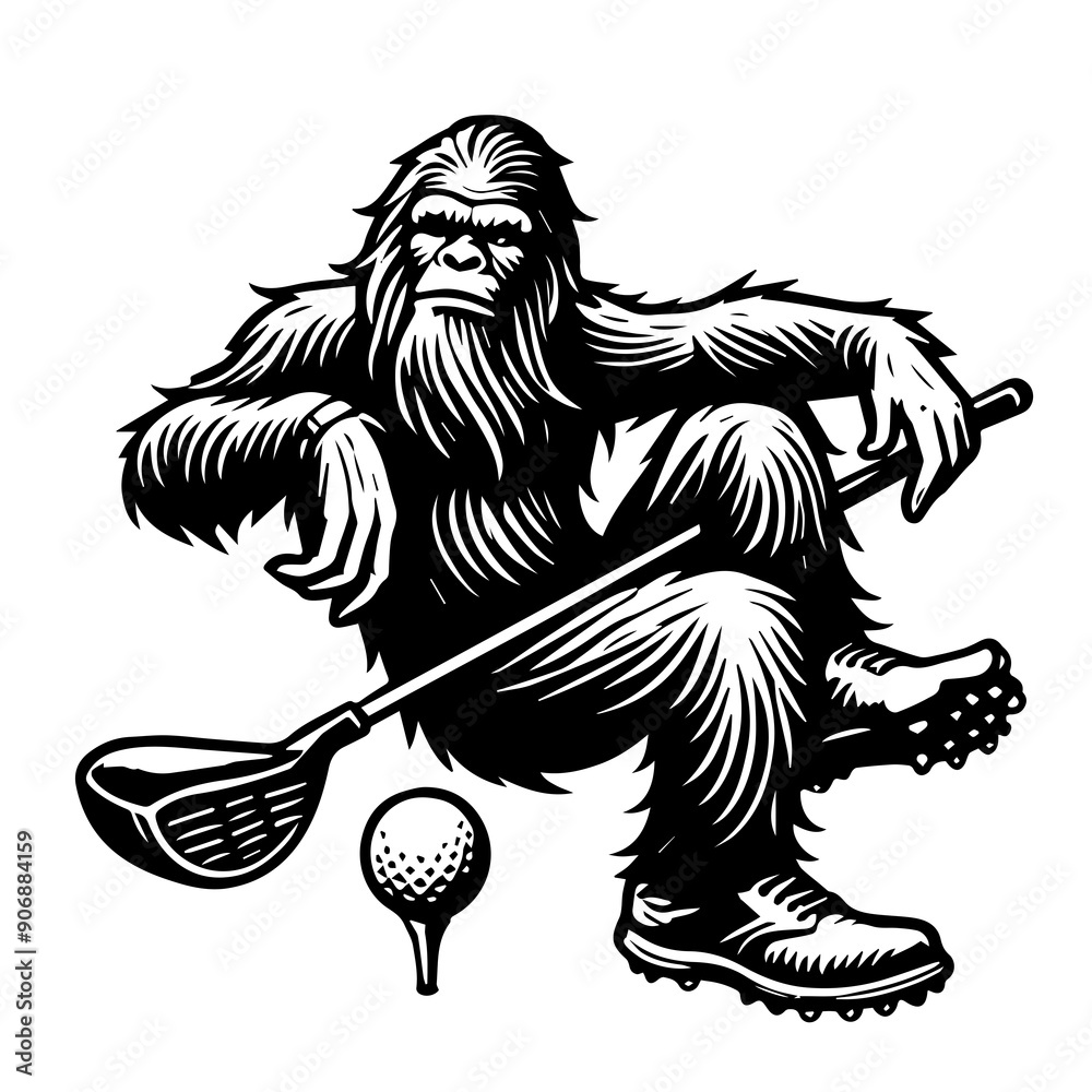 ภาพประกอบสต็อก Golf big foot svg png, Golf flag svg png, Golf bigfoot ...