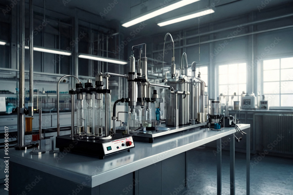 Equipment for electrolysis in chemical laboratory. Reagents and device ...