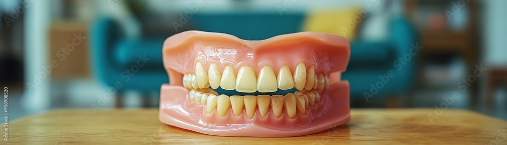 Time lapse animation of a set of dentures transforming from a simple ...