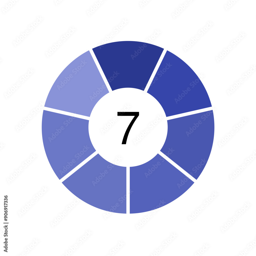 Circles diagram divided part section segment chart vector business math ...