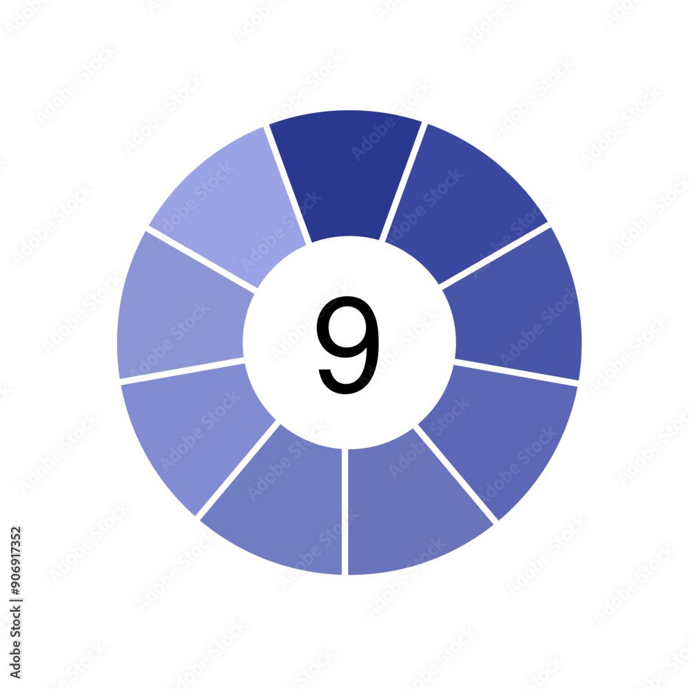 Circles diagram divided part section segment chart vector business math ...