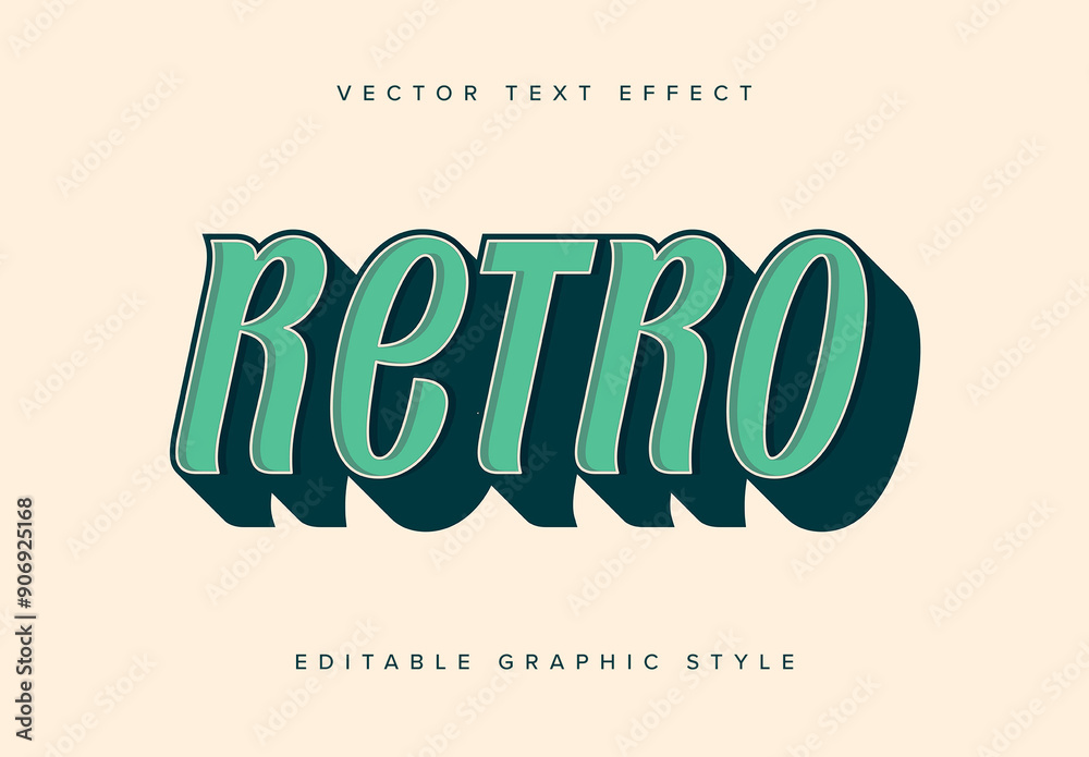 Retro Text Effect Mockup Stock Template | Adobe Stock