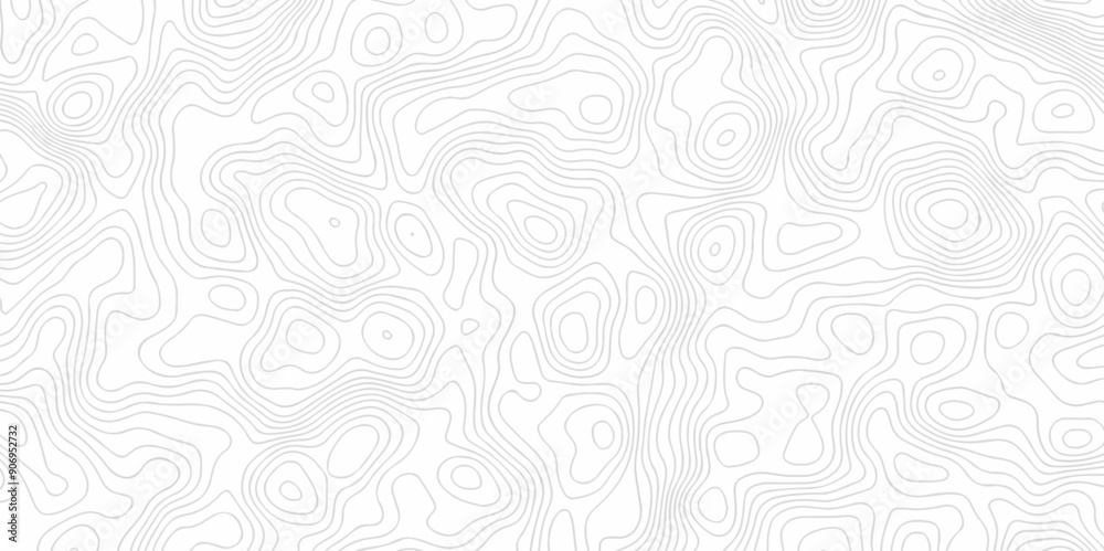 Topography wave line vector grid map. white wave line geography ...