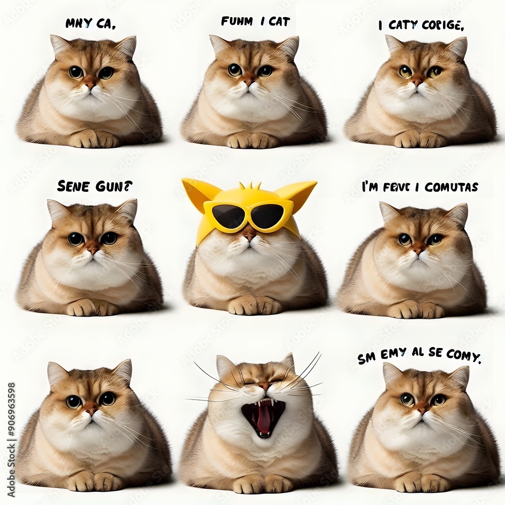 Funny Cat Memes with Text Overlays Stock Photo | Adobe Stock