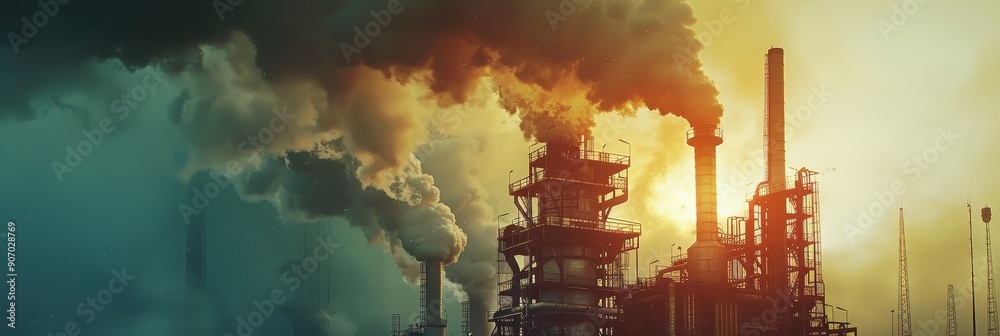 This image depicts the impact of industrial pollution on the ...