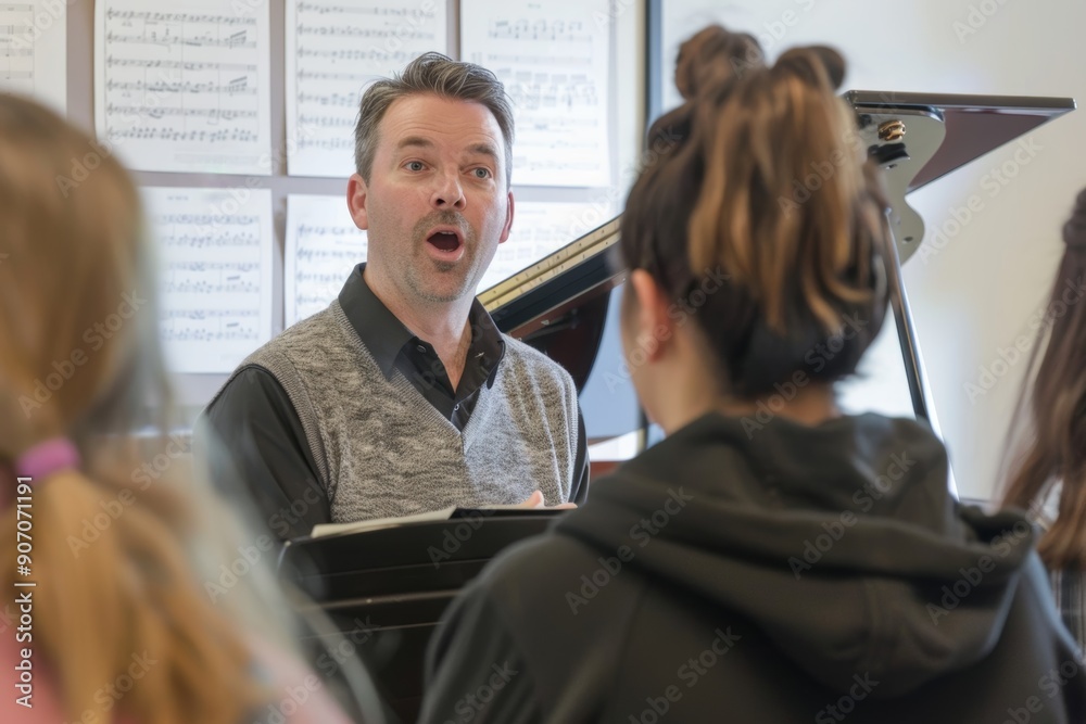 Professional Vocal Coach Demonstrating Techniques at Prestigious ...
