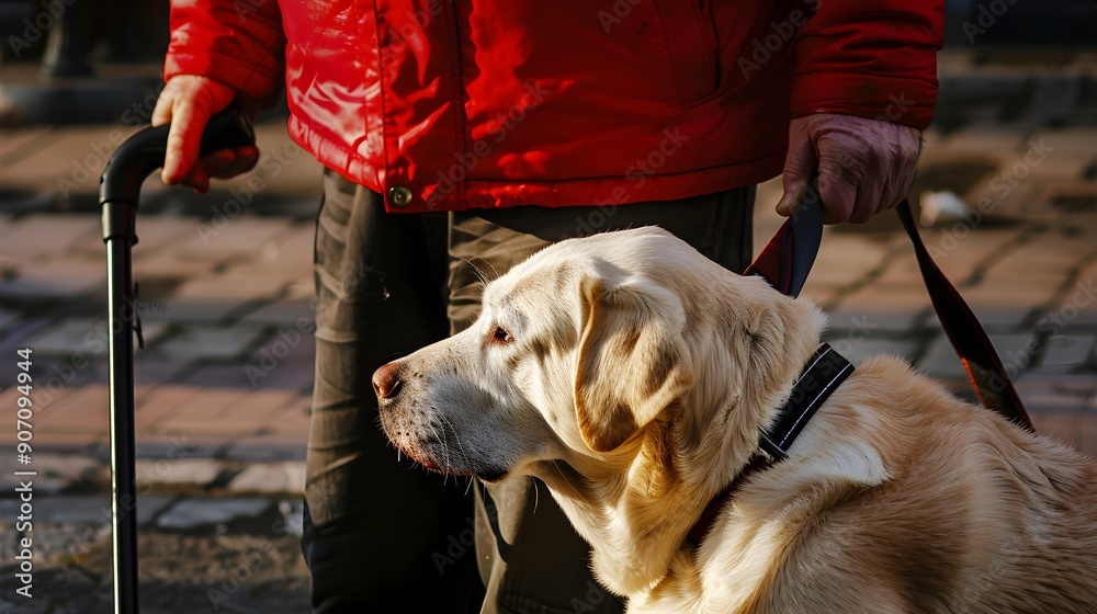 Dog blind guide service person disabled impaired help labrador eye ...