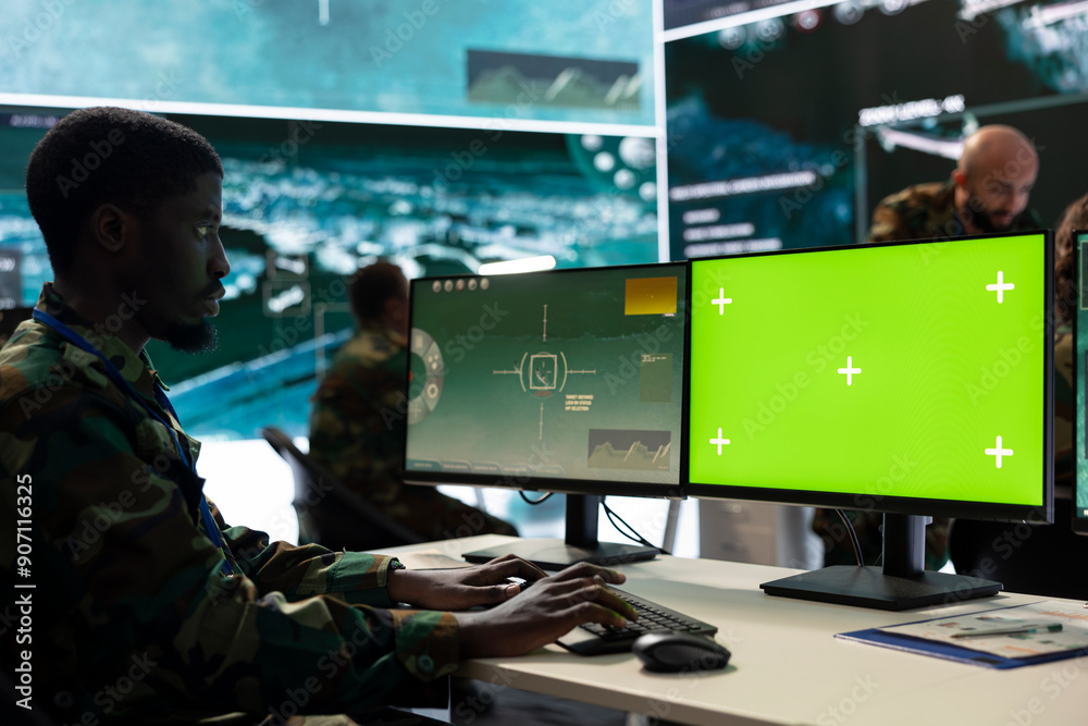 Army conscript uses green screen and radar surveillance imagery in ...