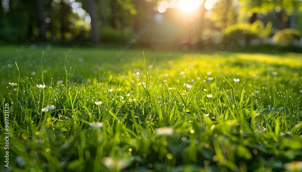 Fertilizing lawns in spring to ensure lush green grass with proper care ...