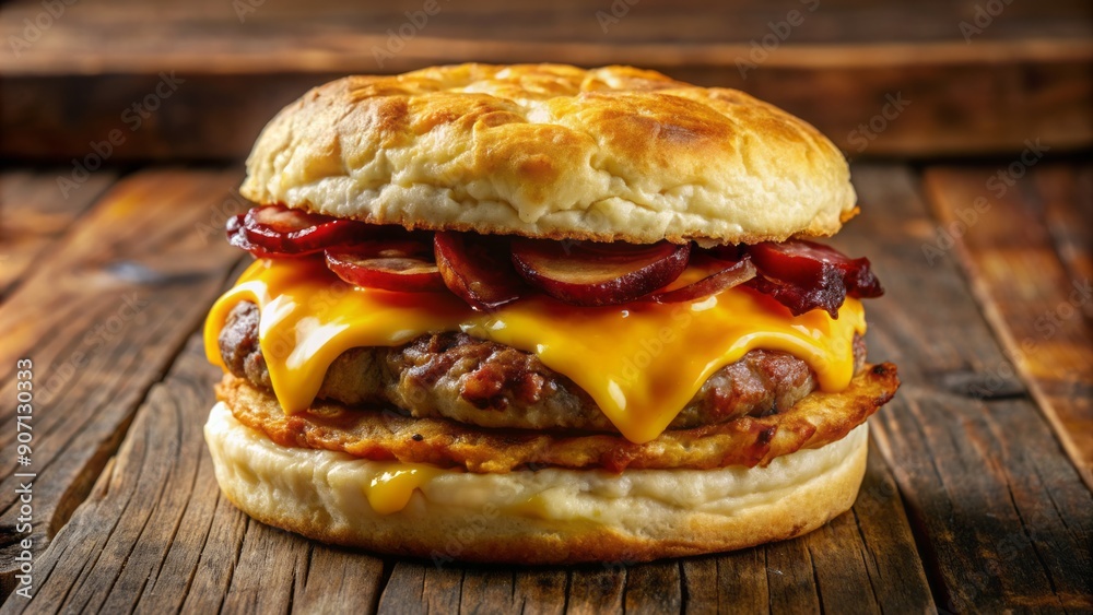 Juicy beef patty, crispy bacon, melted cheddar cheese, and creamy mayo ...