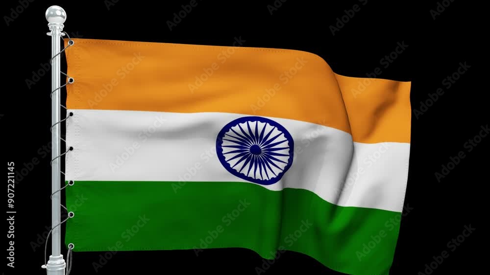India waving flag. India flag waving. waving animation. Sign of India ...
