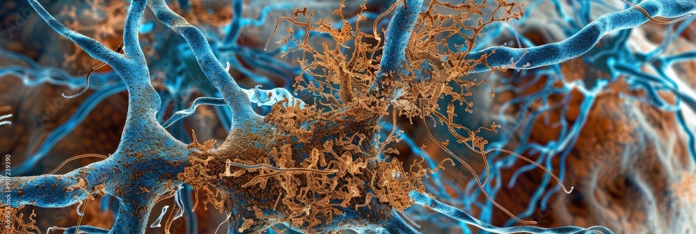 Activated astrocytes stained for Glial Fibrillary Acidic Protein GFAP ...