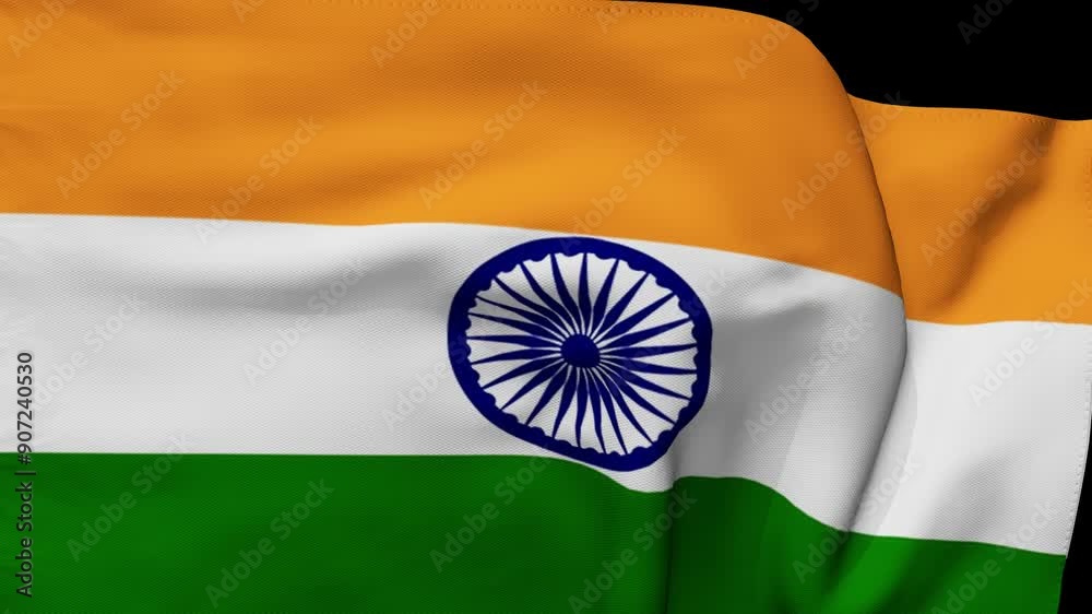 India waving flag. India flag waving. waving animation. Sign of India ...