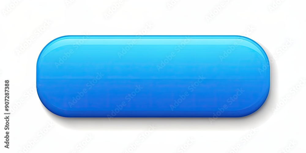 Rounded rectangle blue button mockup, rounded, rectangle, blue, button ...