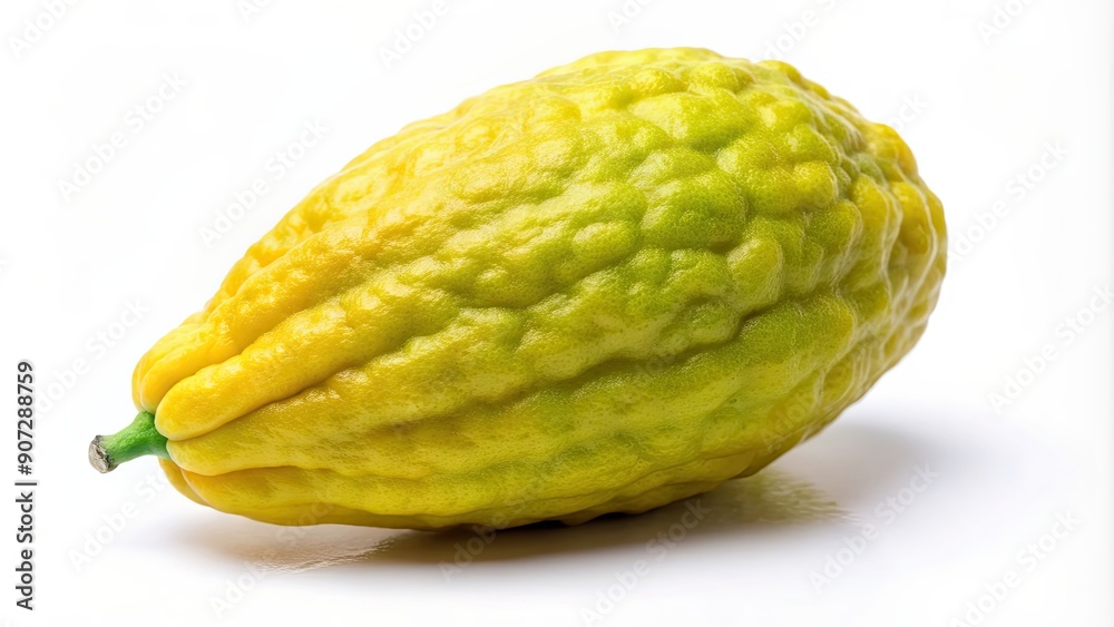 Fresh etrog fruit on a white background, etrog, fruit, citrus, yellow ...