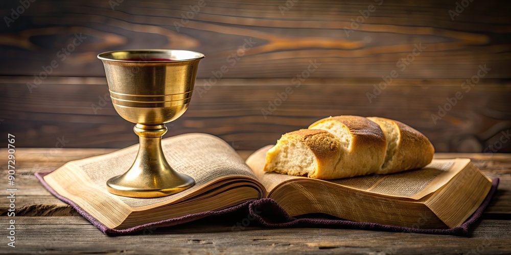 Communion and Lord's Supper with Holy Bible , Religion, Christianity ...