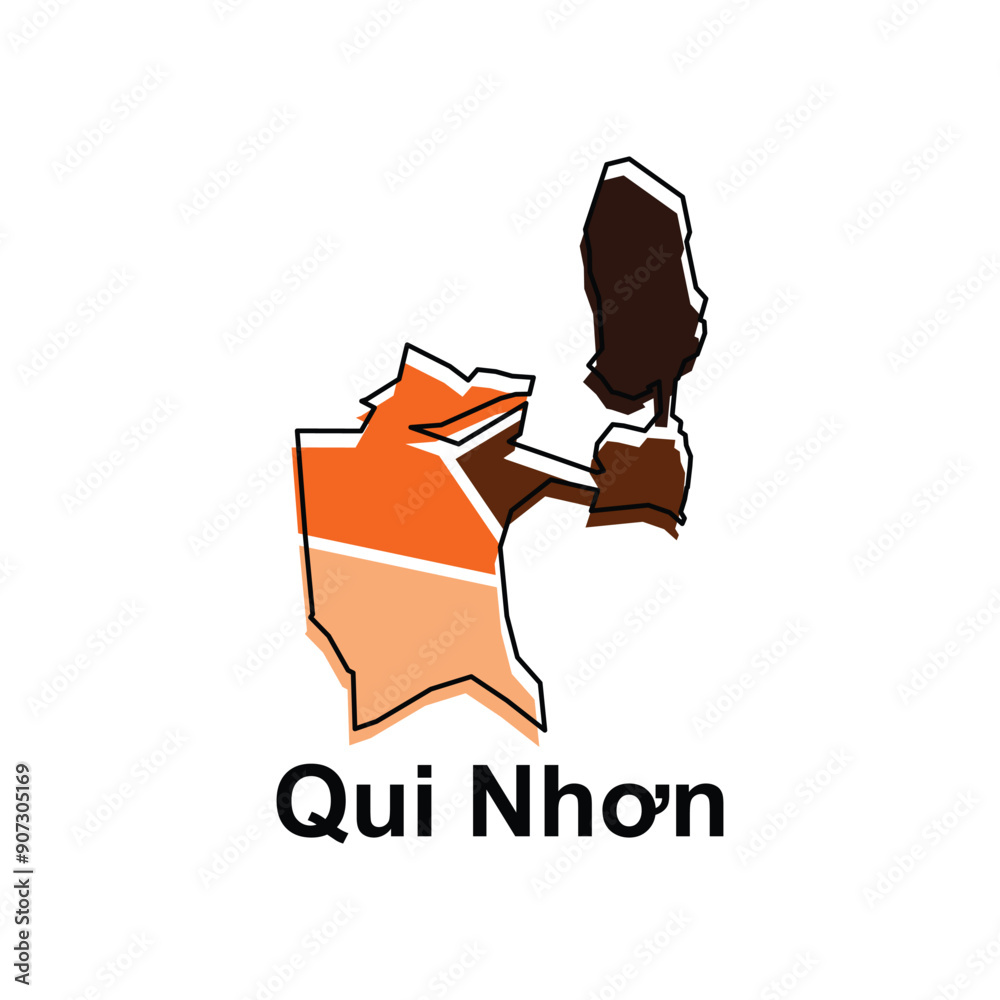 Vector isolated illustration of simplified administrative map of Qui ...