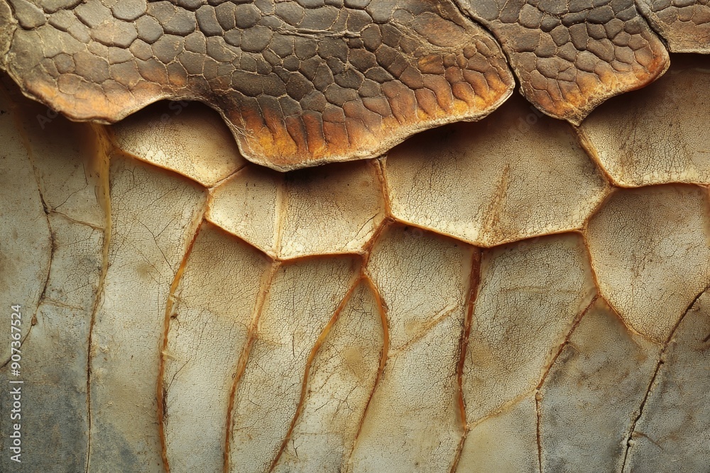 Close-up of Pterosaur wings, illustrating the texture and structure of ...