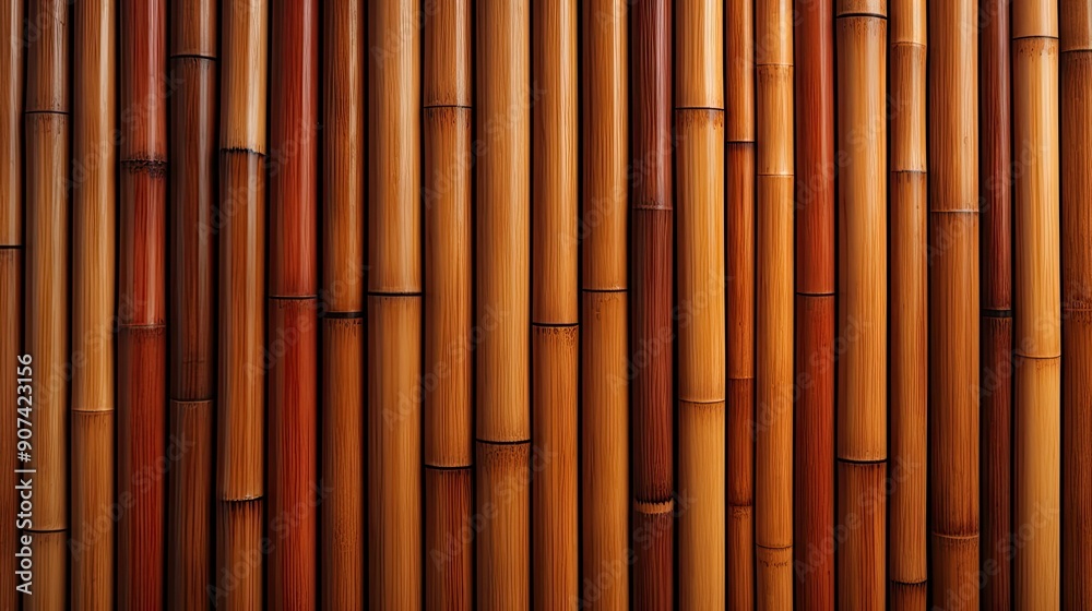 Bamboo wood texture with its distinctive, straight grain and nodes ...