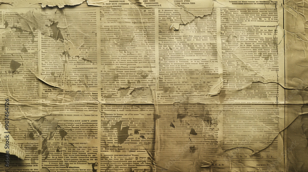 Blank Newspaper Sheet with Worn Edges, Vintage Texture, and Grunge ...