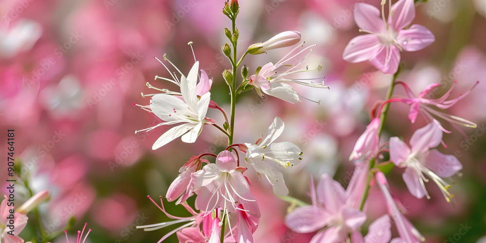 Gaura Flower Delicate, butterfly-like flowers in white or pink, often ...