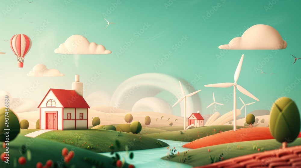 Design a detailed digital artwork featuring symbolic representations of ...