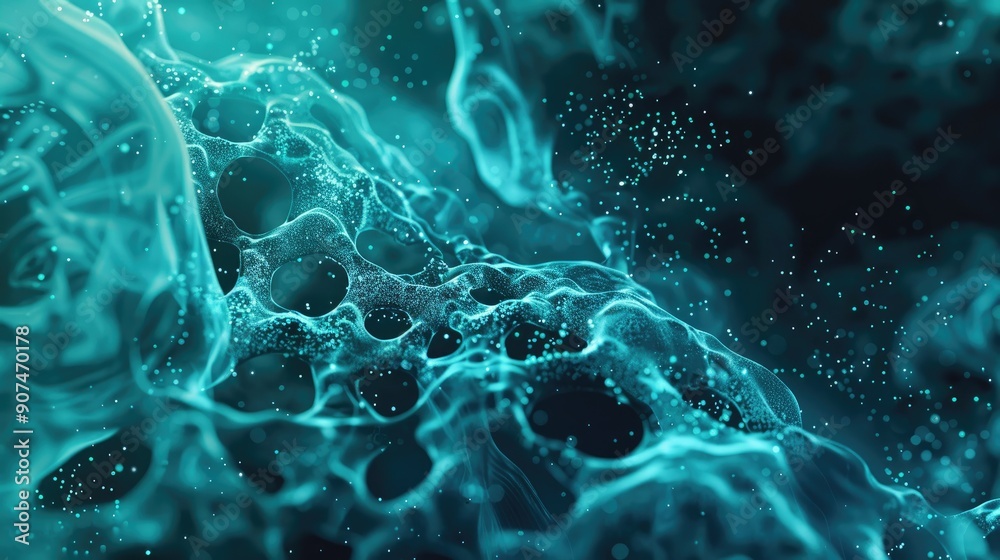 Microscopic Background. Micro Human Bone Scan. Modern Pattern. Black ...