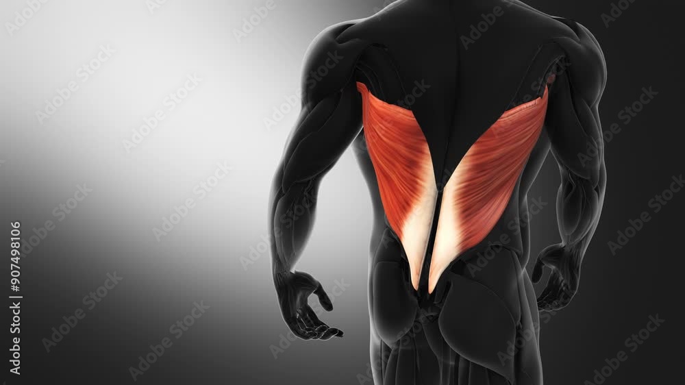 Anatomy of the Latissimus Dorsi Muscles Stock Video | Adobe Stock