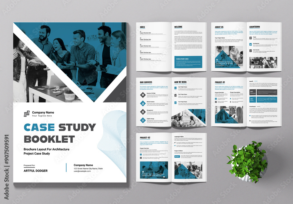 Case Study Booklet Template Stock Template | Adobe Stock