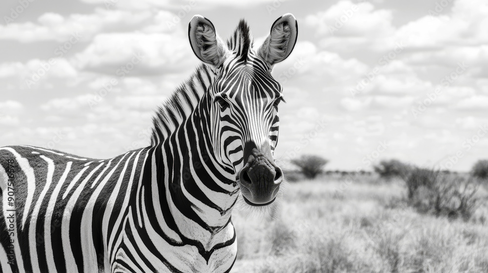 The beautiful black and white stripes of a zebra are a familiar sight ...