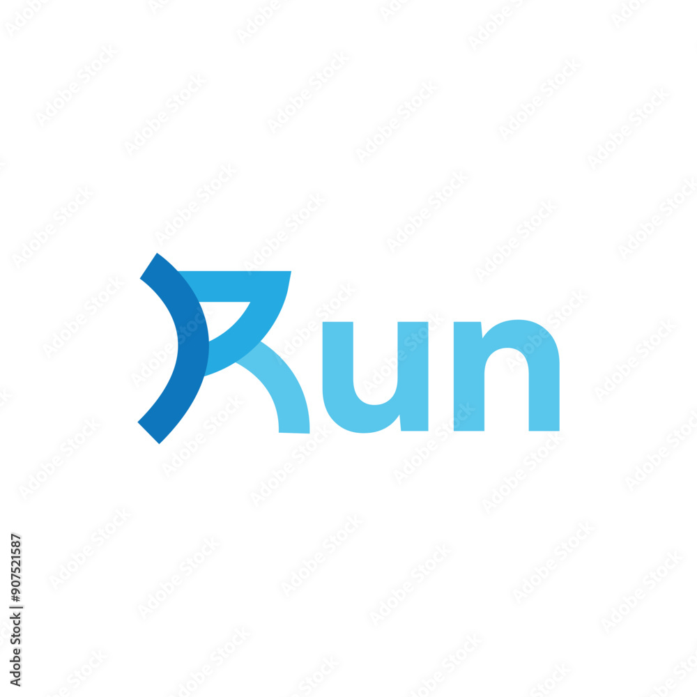 Vetor de run logo, movement logo, athletics logo, running club logo ...