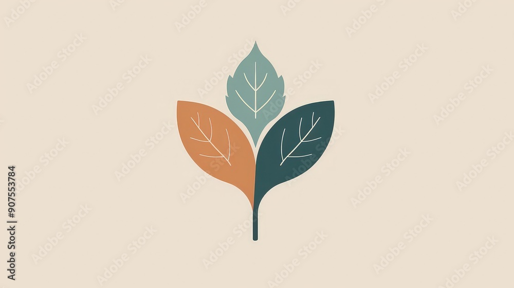 A minimalist logo combining a leaf and a heart symbol to represent ...