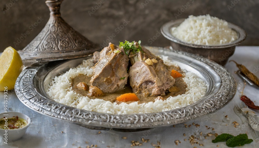 Authentic Mansaf: Traditional Jordanian Lamb Dish with Yogurt and Rice ...