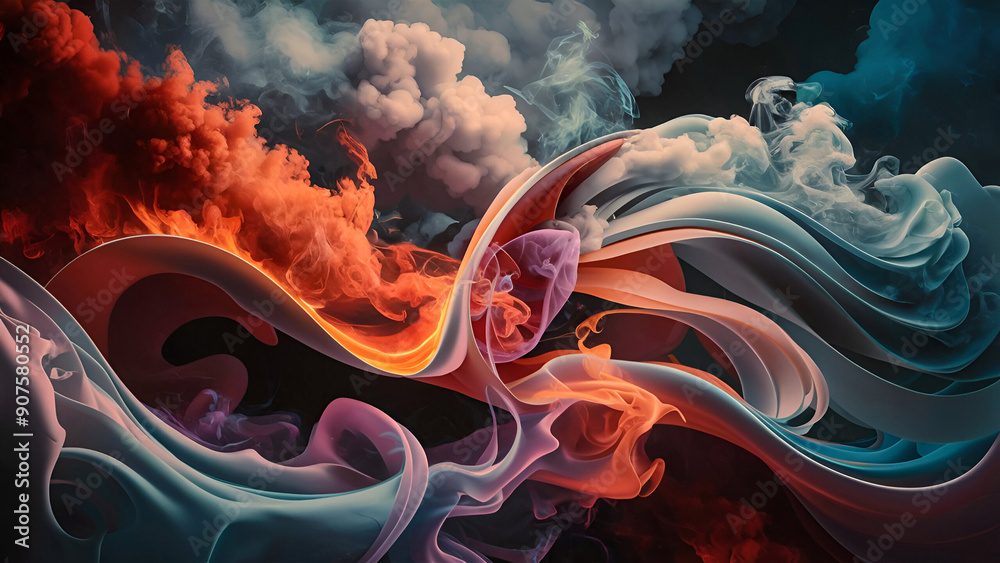 Step into a polished abstract environment where brilliant, flowing ...