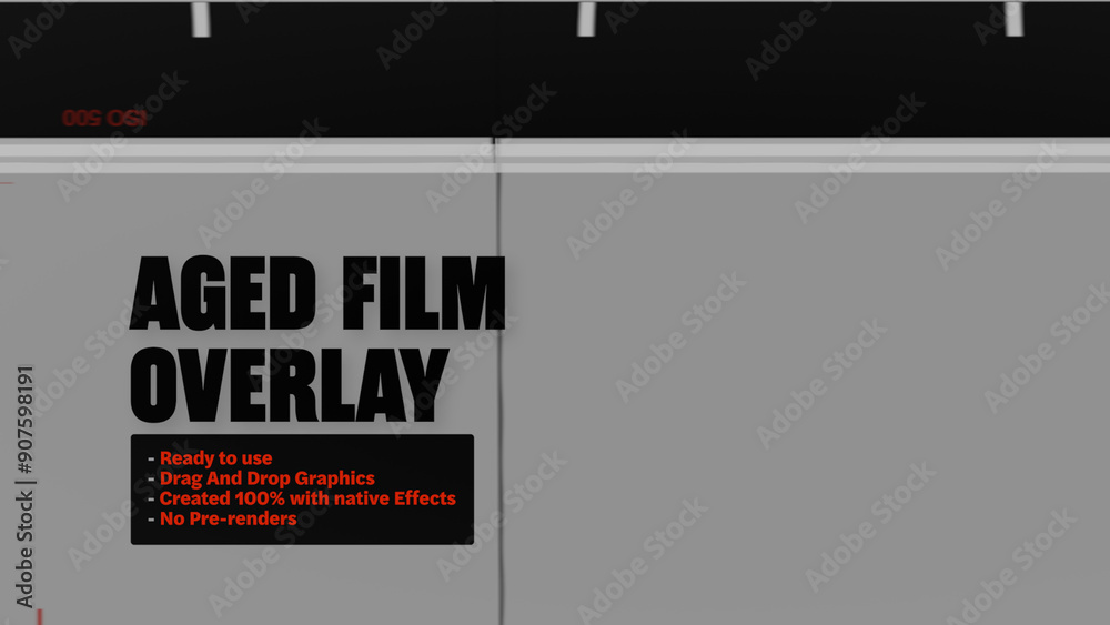 Aged Film Strip Reel Motion Overlays - Wide Horizontal Stock Template ...