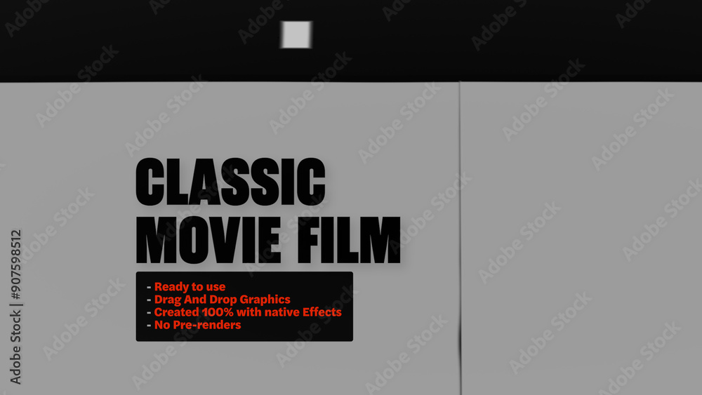 Classic Movie Film Strip Reel Motion Overlays - Wide Horizontal Stock ...