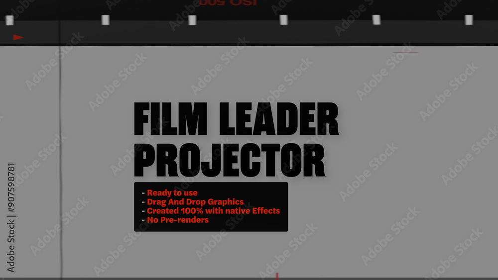 Film Leader Projector Strip Reel Motion Overlays - Wide Horizontal ...