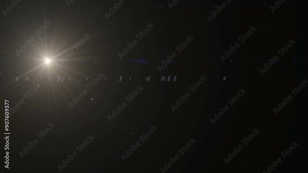 Abstract white optical shine light lens flares flickering animation ...