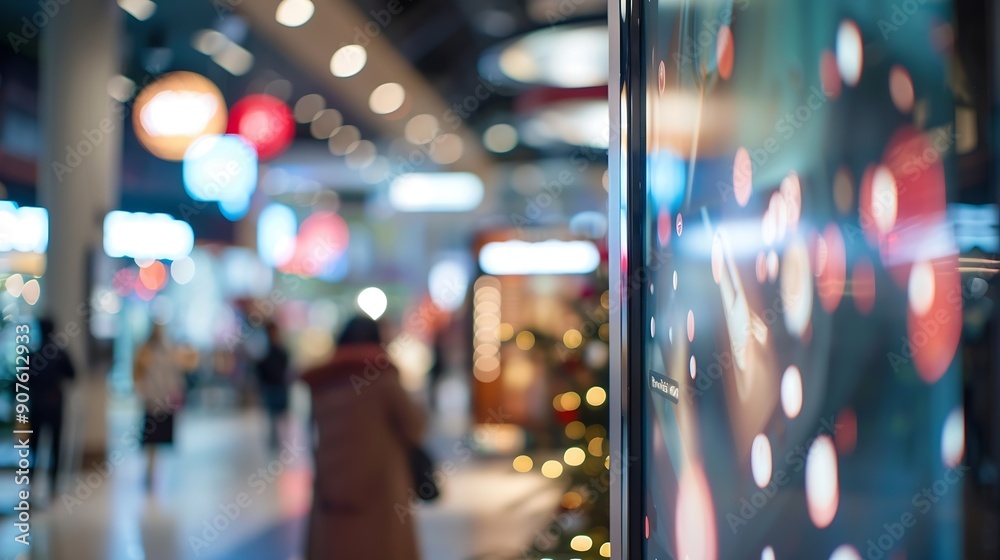 Vertical OOH out of home poster display in retail environment ...