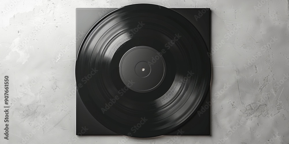 Vinyl Revival: A Framed Record Album Cover with Shrink Texture Overlay ...