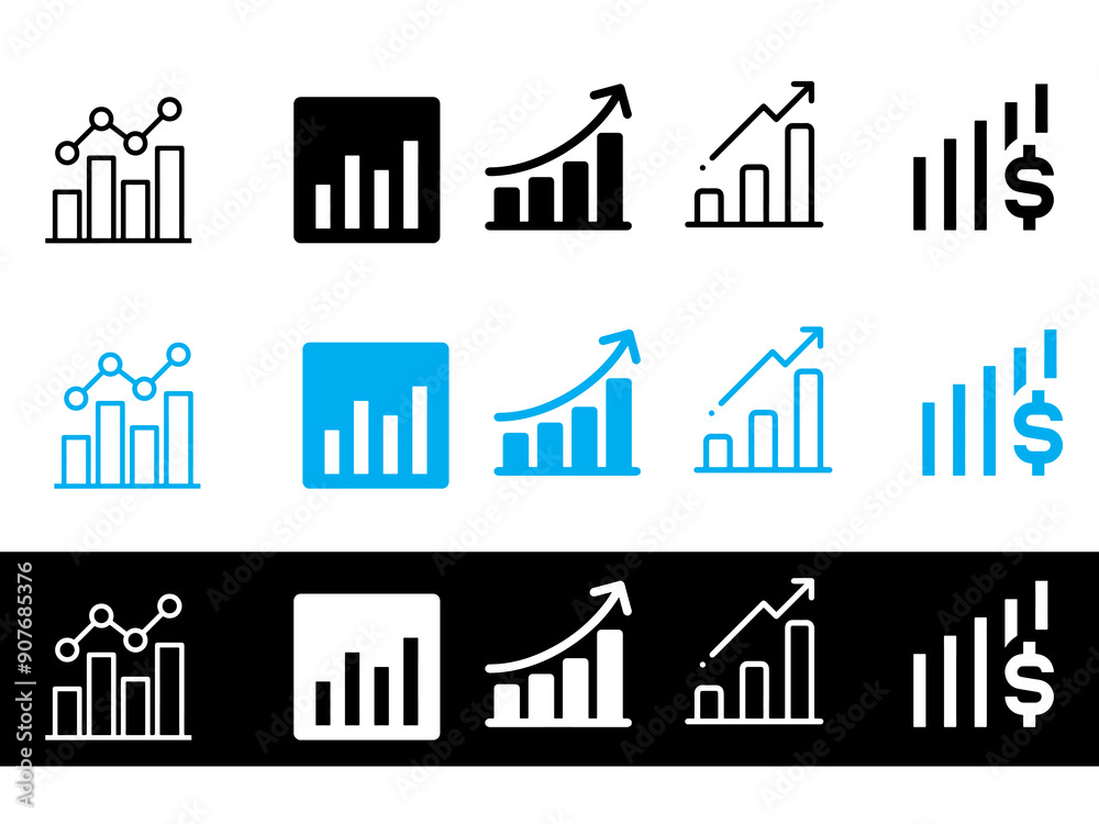 Financial growth graph and chart for Successful Business company. 5 ...