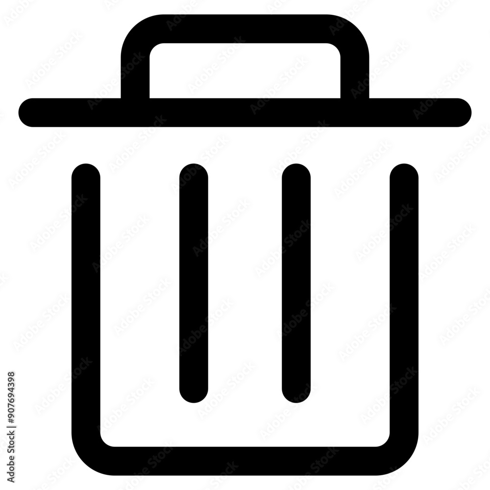 Trash Bin Delete Recycle Bin Trash Can Garbage Bin Stock Vector