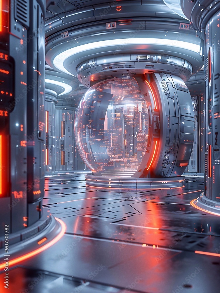 simple sci-fi style design, high-end futuristic sense. In the middle ...