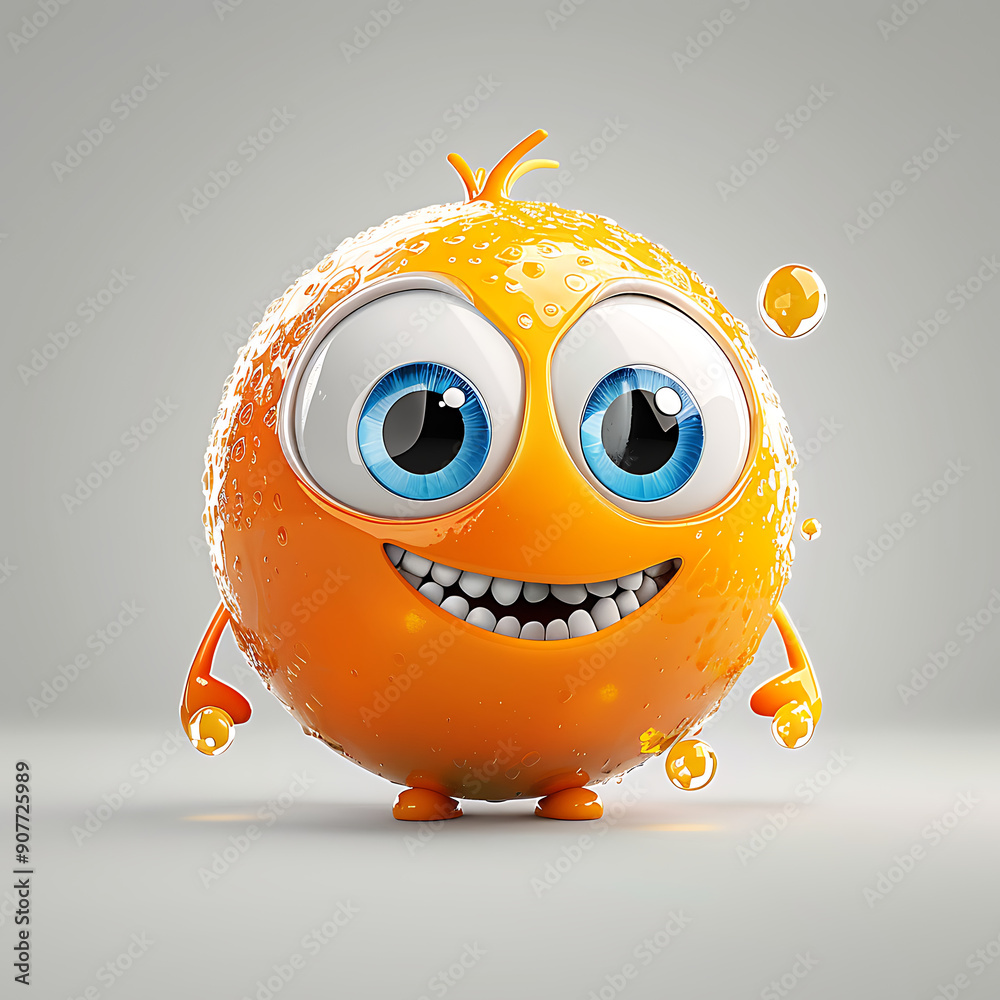 Expressive and playful 3D cartoon character with captivating eyes and a ...