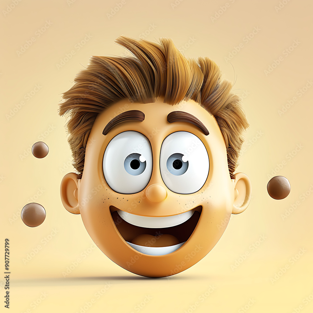 Well-composed 3D cartoon image with unique character captivating eyes ...