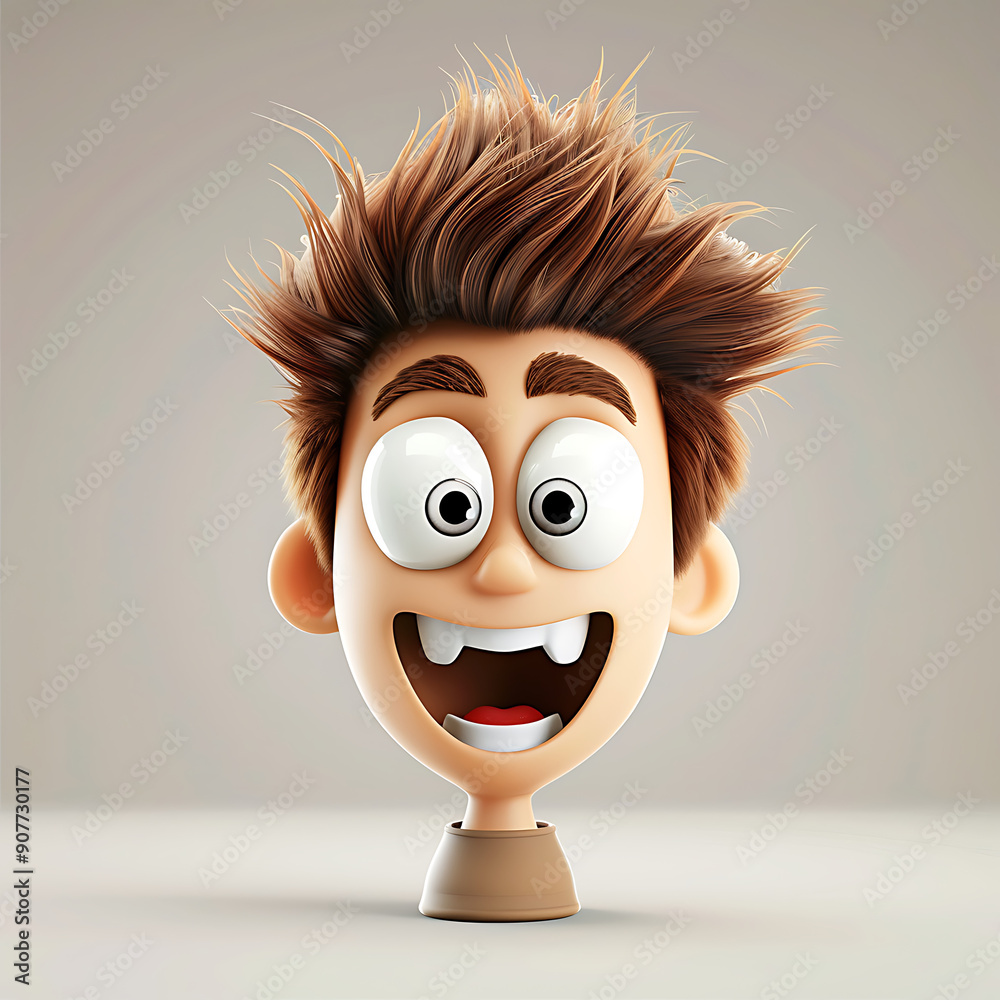 Well-composed 3D cartoon image with unique character captivating eyes ...