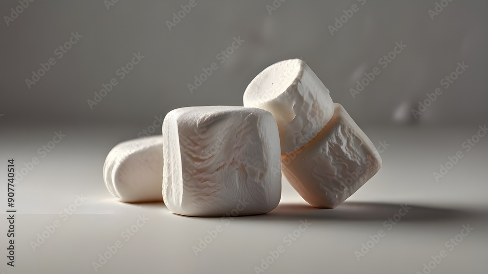 marshmallow isolated on white background with clipping path and full ...