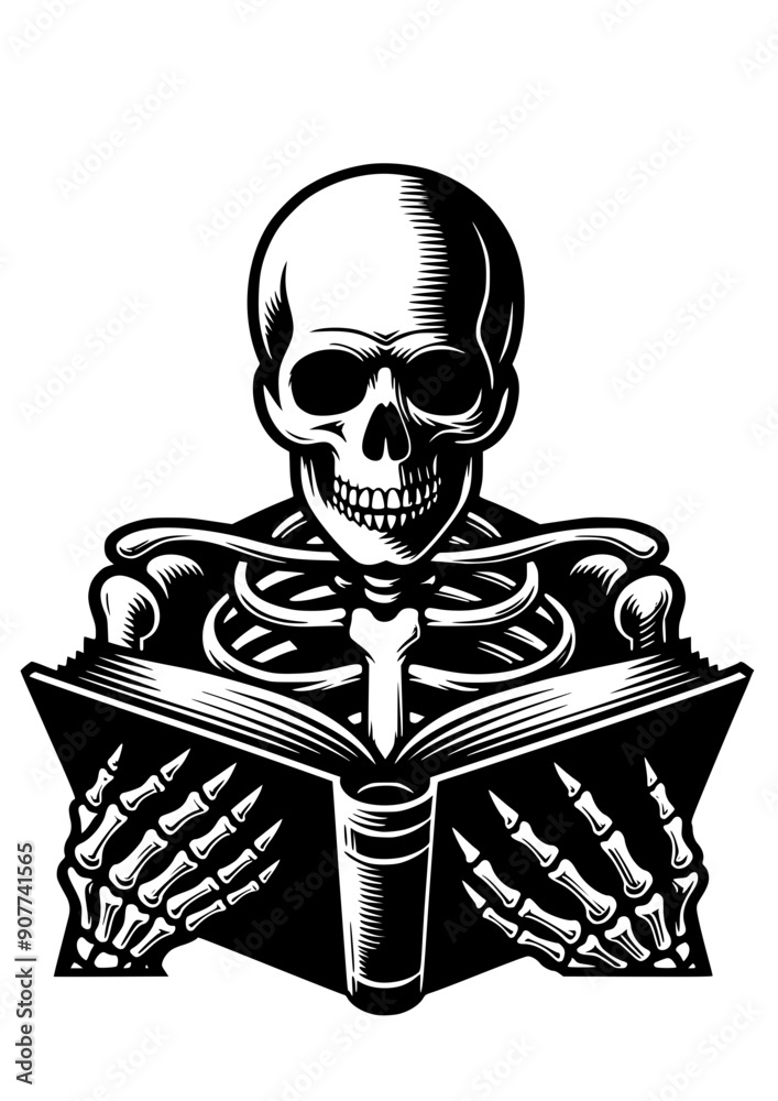 Skeleton SVG, Cool Skeleton, Book SVG, Skeleton Reading SVG, Bone SVG ...
