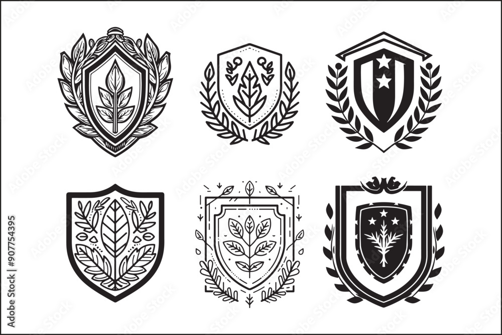 Shield Logo, Logo Design Bundle, Shield Icon, Emblem Logo, Vector Logos ...