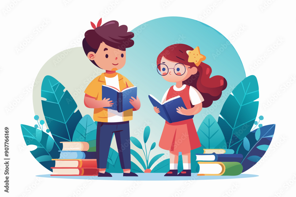 students group happy people learning language Education Artwork ...